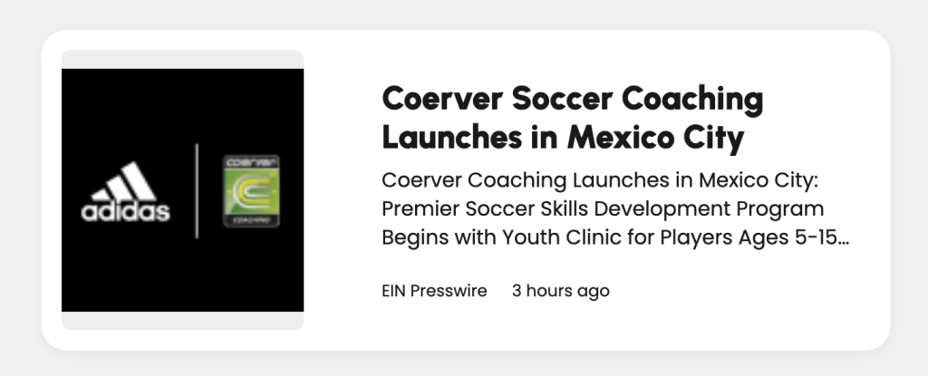 Coerver Coaching Expands Global Reach with Mexico City Launch - Coerver ...